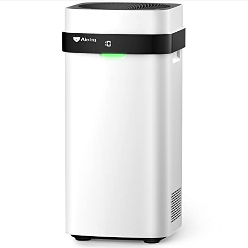 Airdog X5 Medical Grade Air Purifier with FDA , Up to 1614ft2, Washable Filter Ozone Air Purifier for Home Large Room, 360° Removes Viruses, Mold, Bacteria, Allergens, Asthma Triggers, Smoke, Odor Pets, Dust