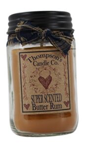 thompson's candle co butter rum mason jar candles