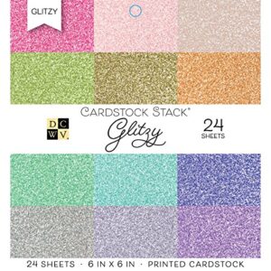 dcwv ps-005-00568 card stock 6x6 glitzy