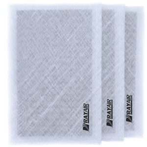 RAYAIR SUPPLY 24x30 MicroPower Guard Air Cleaner Replacement Filter Pads (3 Pack) White