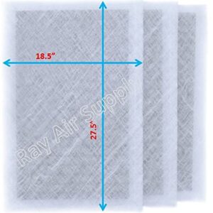 RAYAIR SUPPLY 20x30 MicroPower Guard Air Cleaner Replacement Filter Pads (3 Pack) White