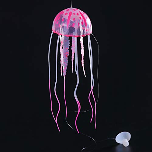 UEETEK 4pcs Jellyfish Aquarium Glowing Artificial Jellyfish For Aquarium Fish Tank Aquarium decoration(green+pink+blue+purple)