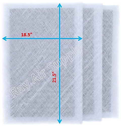 RAYAIR SUPPLY 20x24 MicroPower Guard Air Cleaner Replacement Filter Pads (3 Pack) White