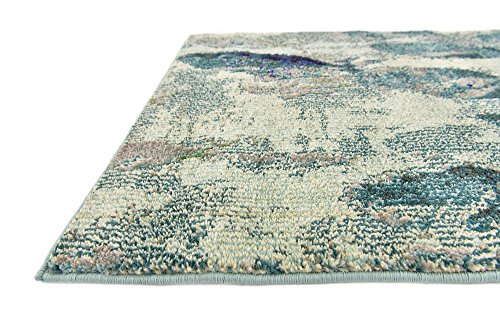 Unique Loom Positano Collection Coastal Modern Fish Light Blue Runner Rug (2' x 7')