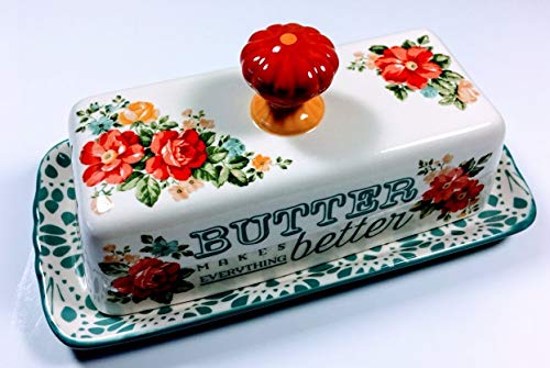 The Pioneer Woman Vintage Floral Butter Dish Stoneware