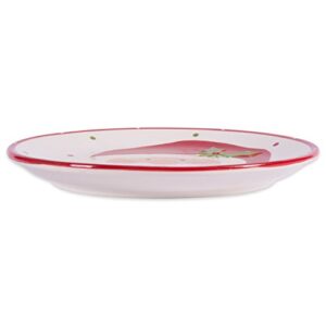 DII Seasonal Holiday Baking Collection Decorative Kitchen Servewantae, 8.3x8.3, Small Santa Cookie Plate