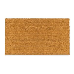 plus haven coco coir door mat with heavy duty backing, natural welcome doormat, 17.5”x30”, doormat outdoor entrance, front porch door mat, easy to clean entry mat, outdoor and indoor uses, home decor