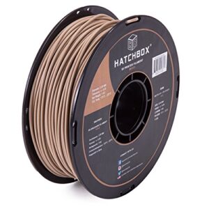 hatchbox 3d printer filament, dimensional accuracy +/- 0.03mm, 3.00 mm, 1 kg spool, wood