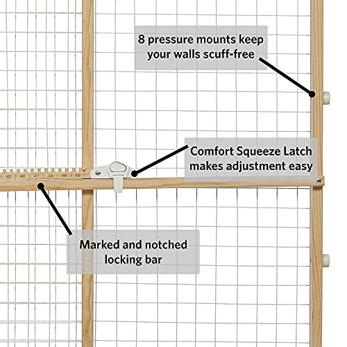 MidWest Homes for Pets Wire Mesh Pet Safety Gate, 44 Inches Tall & Expands 29-50 Inches Wide, Large