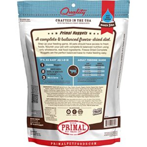 Primal Freeze Dried Cat Food Nuggets Rabbit, Complete & Balanced Scoop & Serve Healthy Grain Free Raw Cat Food, Crafted in The USA (14 oz)