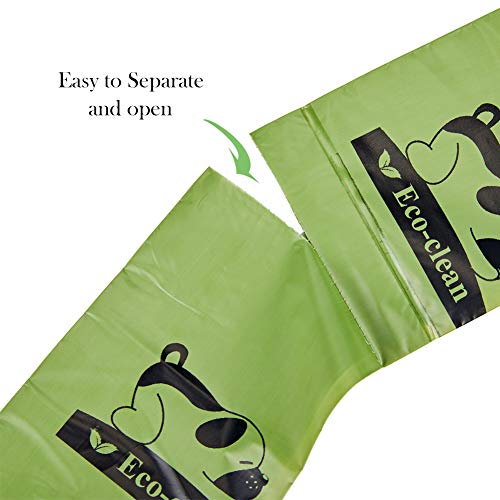 ECO-CLEAN Poop Bags Biodegradable, 16 Rolls/240 Bags, Dog Waste Bags, Unscented, Leak-Proof, Easy Tear- Off