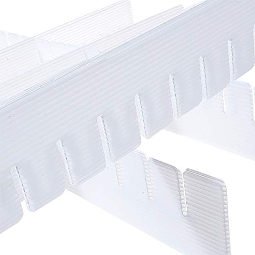 Saim 36 Pack Adjustable Drawer Organizer Dividers DIY Home Divider Drawer Dividers Practical White Storage Organizer