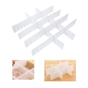 Saim 36 Pack Adjustable Drawer Organizer Dividers DIY Home Divider Drawer Dividers Practical White Storage Organizer