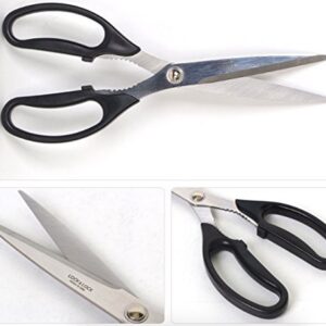 Lock&Lock Korean BBQ Bulgogi Kalbi Stainless Steel (420J2) Scissors - Meat Cutting Shears 9.8 Inch - Right and Left Hand Users