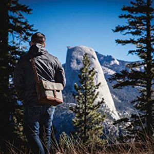 LEGACY - a Picnic Time brand Insulated Double Glass Growler Tote, Beer Gifts for Men, Waxed Canvas Tote Bag Water Bottle Carrier, (Khaki Green with Brown Accents)