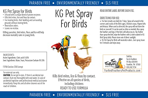 KG Pet Spray for Birds - 16oz Ready to Use Formula