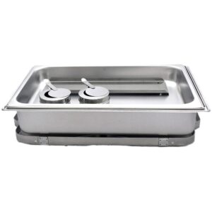 TigerChef Chafing Dish Buffet Set - Chaffing Dishes Stainless Steel - Chafer and Buffet Warmer Set with Half Size Steam Pans and Folding Frame - Food Warmers for Parties Buffets