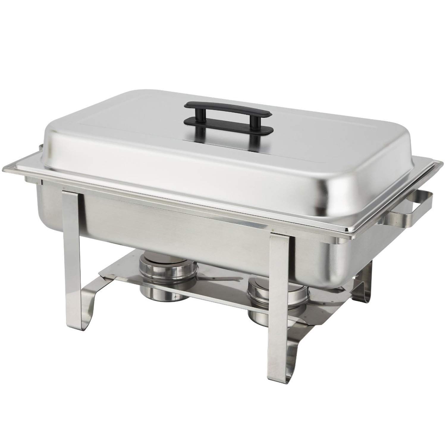 TigerChef Chafing Dish Buffet Set - Chaffing Dishes Stainless Steel - Chafer and Buffet Warmer Set with Half Size Steam Pans and Folding Frame - Food Warmers for Parties Buffets