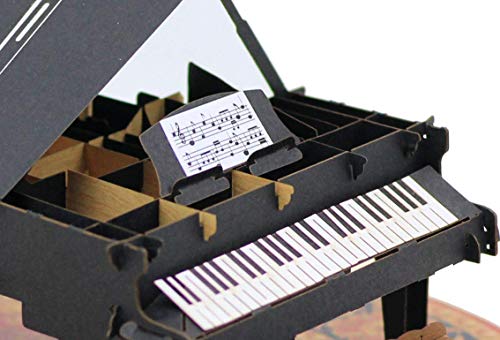 PopLife Grand Piano 3D Pop Up Card for All Occasions - Happy Birthday, Graduation, Father's Day, Mother's Day, Congratulations, Retirement, Thank You - Musicians, Teachers, Gift for Music Lovers