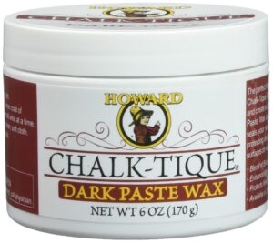 howard products chalk-tique dark paste wax – dark wax polish – distress and enhance your home décor chalk paint project - 6 oz