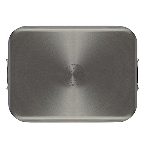 Rachael Ray Brights Hard Anodized Nonstick Roaster / Roasting Pan with Rack - 16 Inch x 12 Inch, Gray