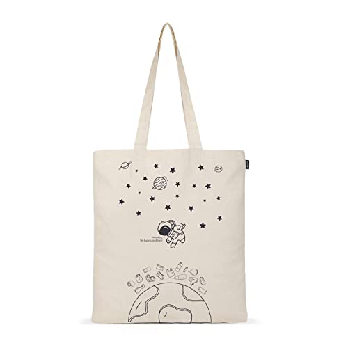 Ecoright Aesthetic Canvas Tote Bag for Women, Cute, Reusable Cotton Bags for School, Gym, Shopping, Beach & Groceries, Gifts