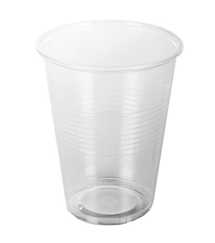 TashiBox 9 oz clear plastic cups - Disposable cold drink party cups (200)