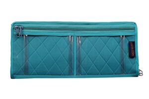 yazzii sewing machine feet organizer bag - sewing supply organizer - sewing accessories organizer with pockets aqua