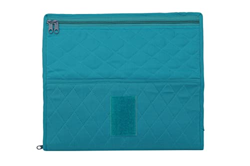 Yazzii Sewing Machine Feet Organizer Bag - Sewing Supply Organizer - Sewing Accessories Organizer with Pockets Aqua