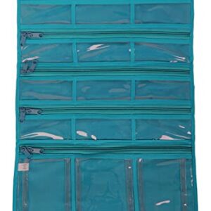 Yazzii Sewing Machine Feet Organizer Bag - Sewing Supply Organizer - Sewing Accessories Organizer with Pockets Aqua