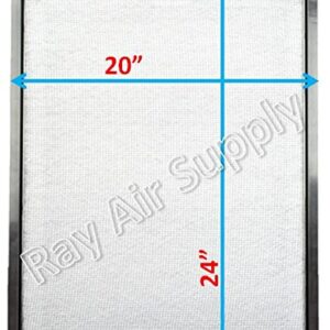 RAYAIR SUPPLY 20x24 Totaline CG1000 1" Air Cleaner Replacement Filter Pads 20x24 Refills (4 Pack)