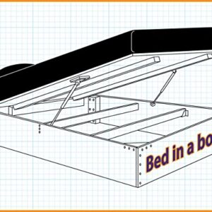 Hatchlift Products Platform Bedlift Kit (Queen-Heavy) DIY Under Bed Storage Kit