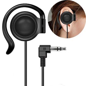 exmax wired single headphones 3.5mm right-side earphone one ear ear-hook headphone for exd-101 atg-100t wireless tour guide receiver radio podcast laptop mp3 ear bud (right-side earphone)