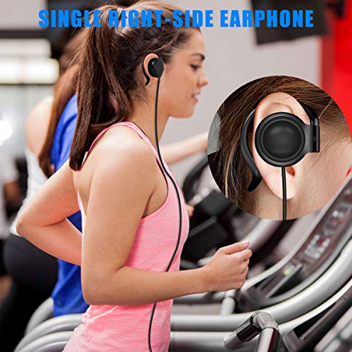 EXMAX Wired Single Headphones 3.5mm Right-Side Earphone One Ear Ear-Hook Headphone for EXD-101 ATG-100T Wireless Tour Guide Receiver Radio Podcast Laptop MP3 Ear Bud (Right-Side Earphone)