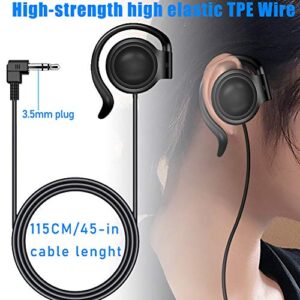 EXMAX Wired Single Headphones 3.5mm Right-Side Earphone One Ear Ear-Hook Headphone for EXD-101 ATG-100T Wireless Tour Guide Receiver Radio Podcast Laptop MP3 Ear Bud (Right-Side Earphone)