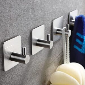 adhesive towel hooks - self adhesive robe hooks home coat hook sus 304 stainless steel bathroom hooks stick on wall with glue