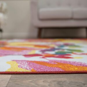 Modern Bright Flowers Non-Slip (Non-Skid) Area Rug Runner 2' X 7' (22" X 84") Multi