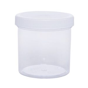 Clear Plastic Storage Jars 6oz (12 Pack) - Air Tight Container, and Refillable Organizer Container with White Lids, Perfect for Makeup, DIY Crafts, Gifts, Spices