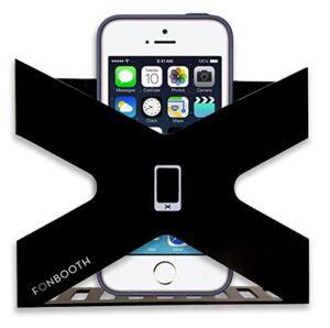 fonbooth cell phone holder for bathroom, kitchen, work station, or bedside (black)