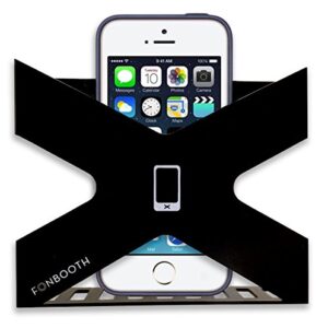 FONBOOTH Cell Phone Holder for Bathroom, Kitchen, Work Station, or Bedside (Black)