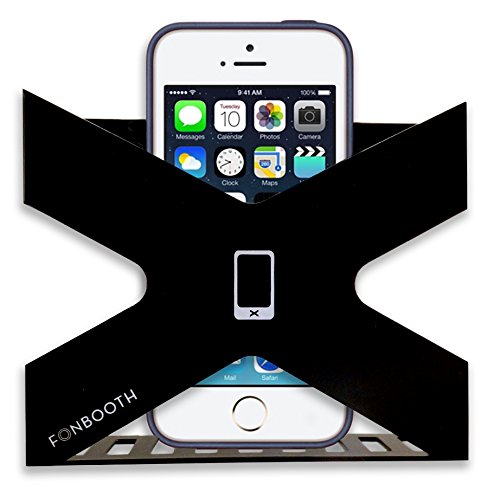 FONBOOTH Cell Phone Holder for Bathroom, Kitchen, Work Station, or Bedside (Black)