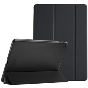 procase for ipad 9.7 inch case ipad 6th/5th generation case 2018 2017(model: a1893 a1954 a1822 a1823), ultra slim lightweight stand case with translucent frosted back smart cover -black