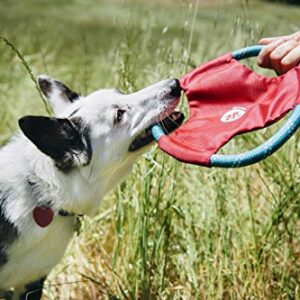 ZippyPaws - Rope Gliderz Durable Outdoor Dog Toy Flying Disc - Magenta