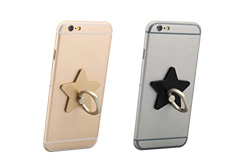 lenoup z179 (4 pcs) Cell Phone Holder,Star Phone Ring Kickstand,Universal 360 Rotation Cell Phone Finger Ring Grip for Almost All Phones/Pad(4 Color Star)