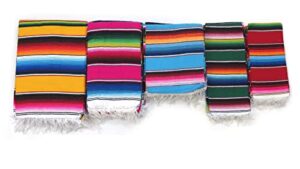 leos imports (tm mexican sarape blanket (small 40"x20")