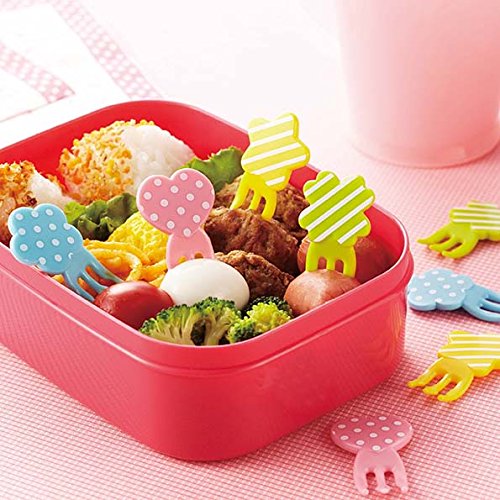 Torune Food Picks Bento Lunch Accessories, Dot Border Fork Picks