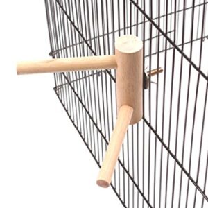 sleeri Small Parrot Perch Stand Wood Bird Stands Pet Parakeet Budgie Playstand Grinding Birdcage Cage Accessories