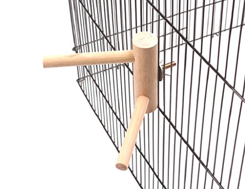 sleeri Small Parrot Perch Stand Wood Bird Stands Pet Parakeet Budgie Playstand Grinding Birdcage Cage Accessories