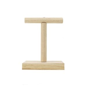 Small Parrot Bird Pet Perch Stand Parakeet Wood Standing Gym Training Grinding Toy Playstand Holder (S)