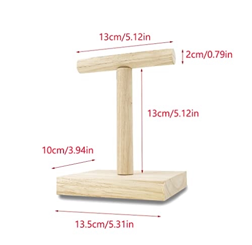 Small Parrot Bird Pet Perch Stand Parakeet Wood Standing Gym Training Grinding Toy Playstand Holder (S)